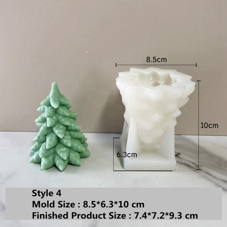 Silicone Santa Mould Christmase Trees Mold for Handmade Wax - Etsy