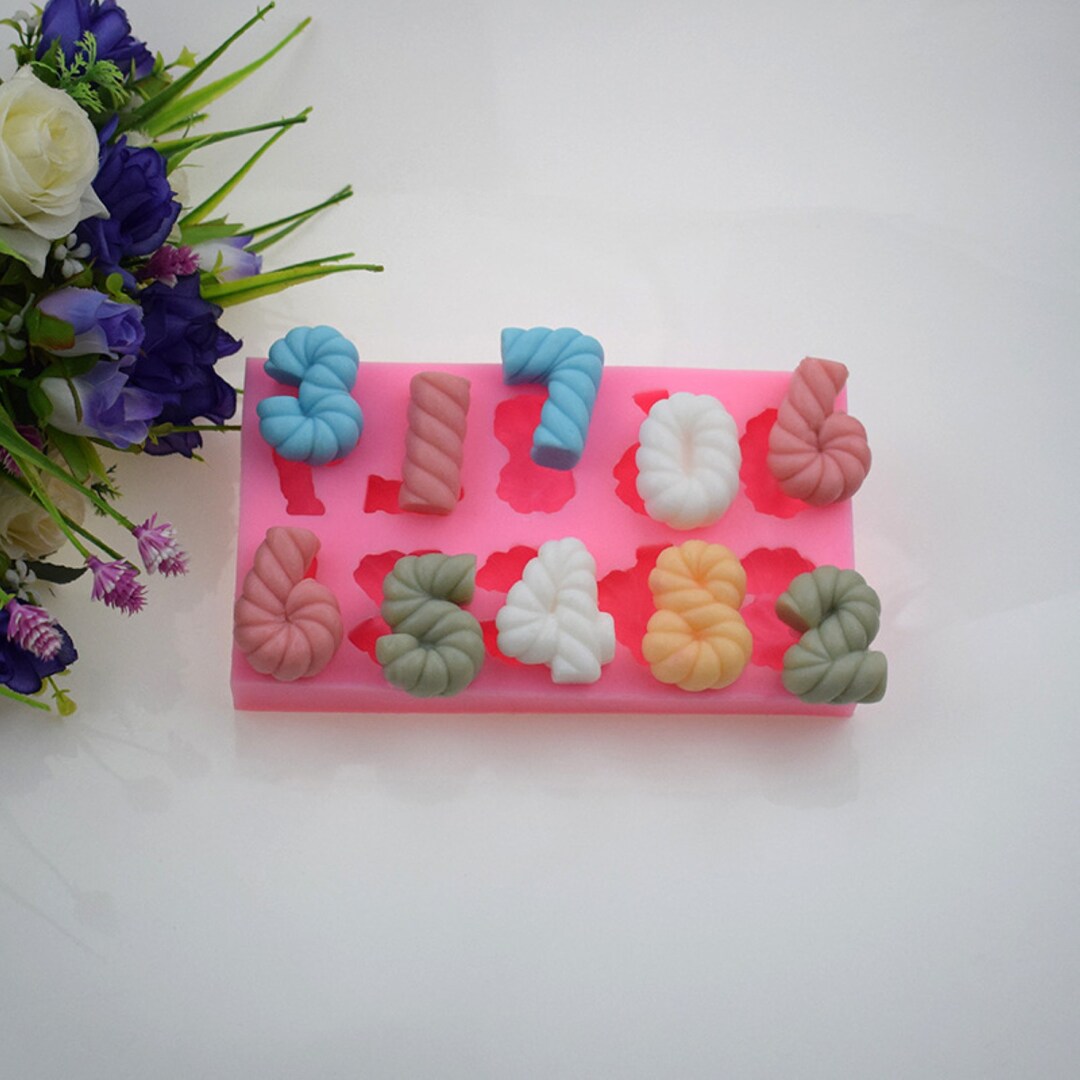 10 Cavity Silcone Mold Numbers, Mint, Fondant Chocolate Mould, Wax ...