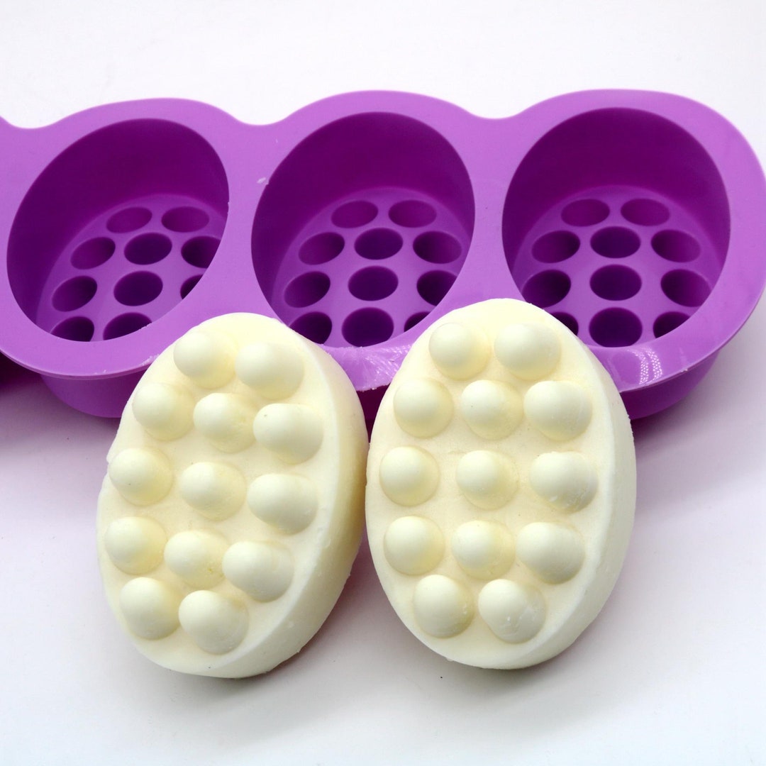 Silicone Massage Soap Mold Mould Lotion Bars Molding Soap Making Tool ...
