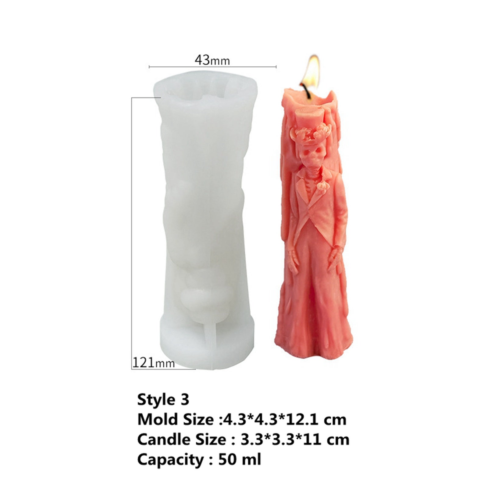 Halloween Silicone Mold Skeletons Zombies Pumpkin Mold for - Etsy