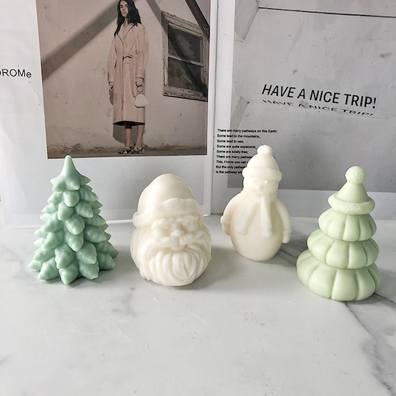 Silicone Santa Mould Christmase Trees Mold for Handmade Wax - Etsy