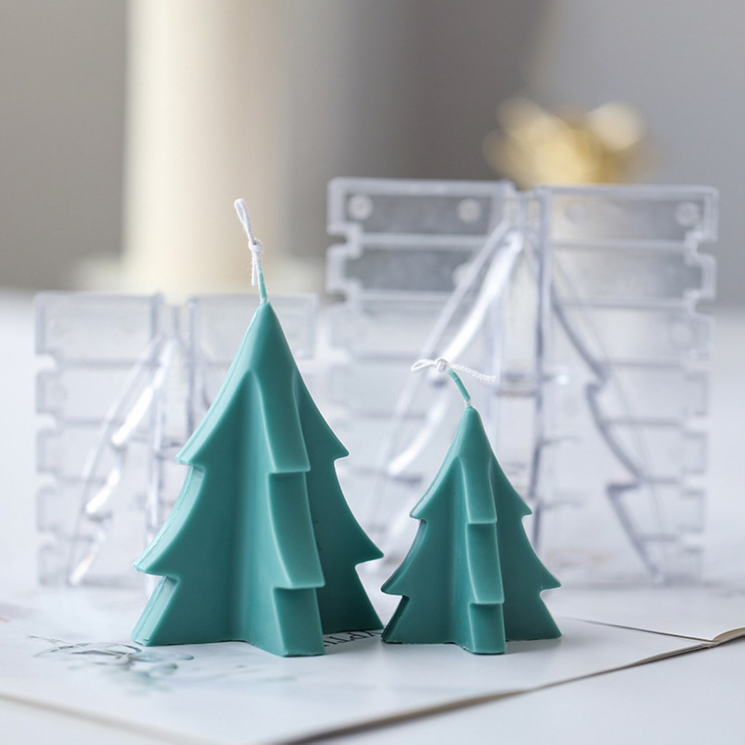 Xmas Tree Candles Molds Pine Mold for Scented Candles Plaster Polymer ...