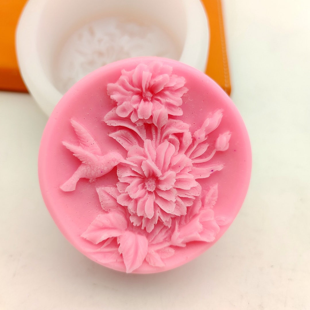Silicone Flower Soap Mold Circular Soap Mould Soap Lotion Bar Making ...