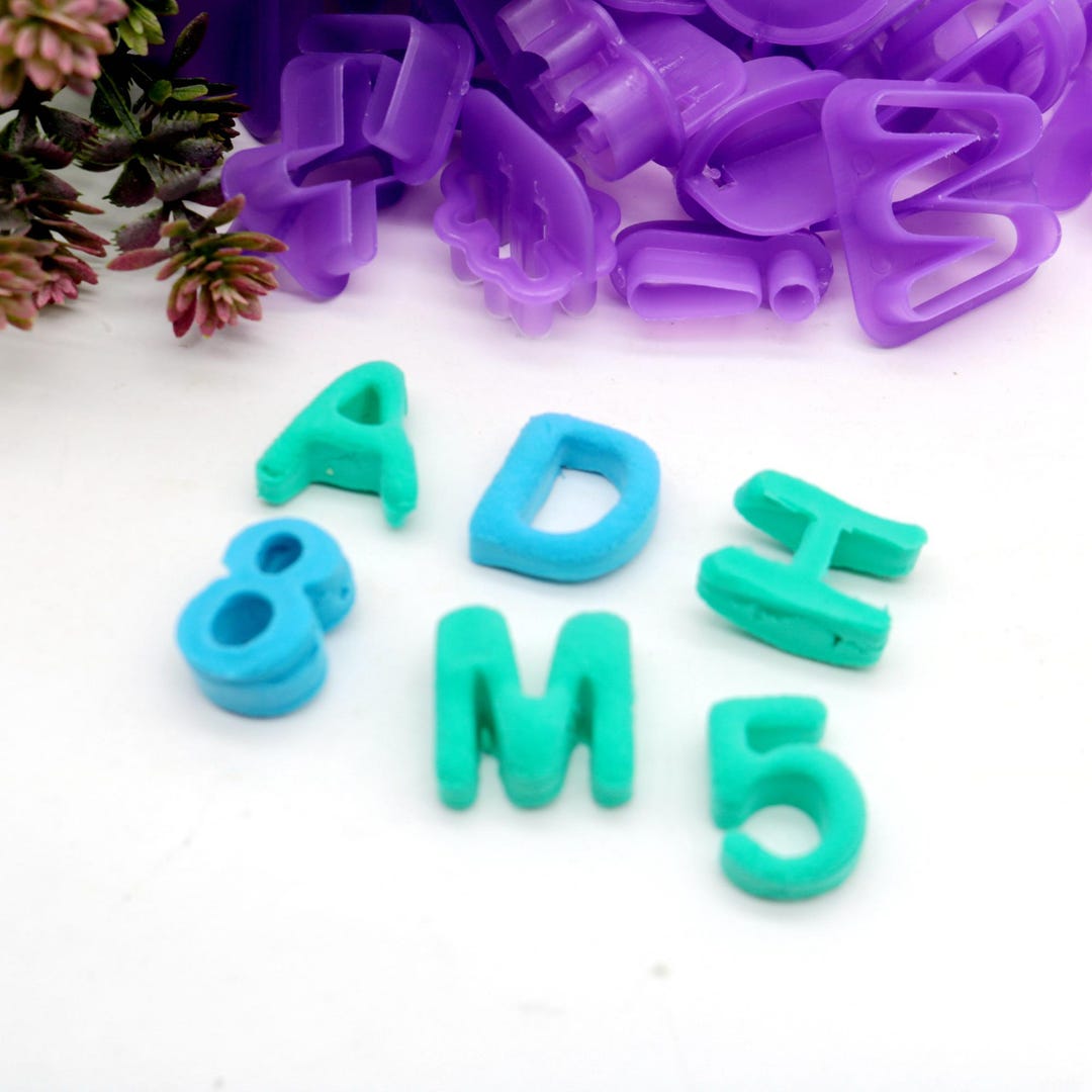 Alphabets Numbers Cookie Embosser Kit Cookie Molds Embossing Plunger ...