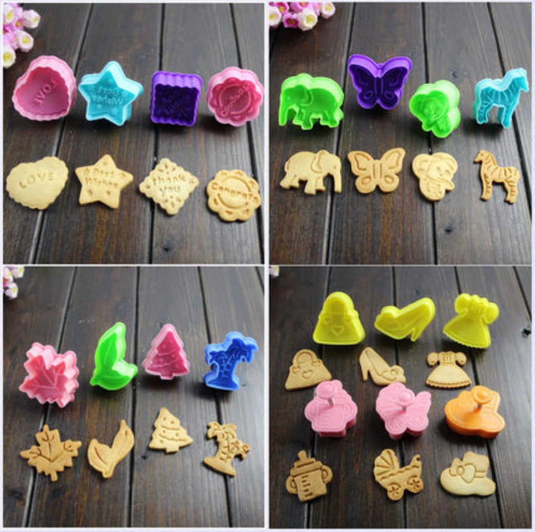 9 Styles Cookie Stamp and Cutter Cookie Molds Embosser Cutter - Etsy