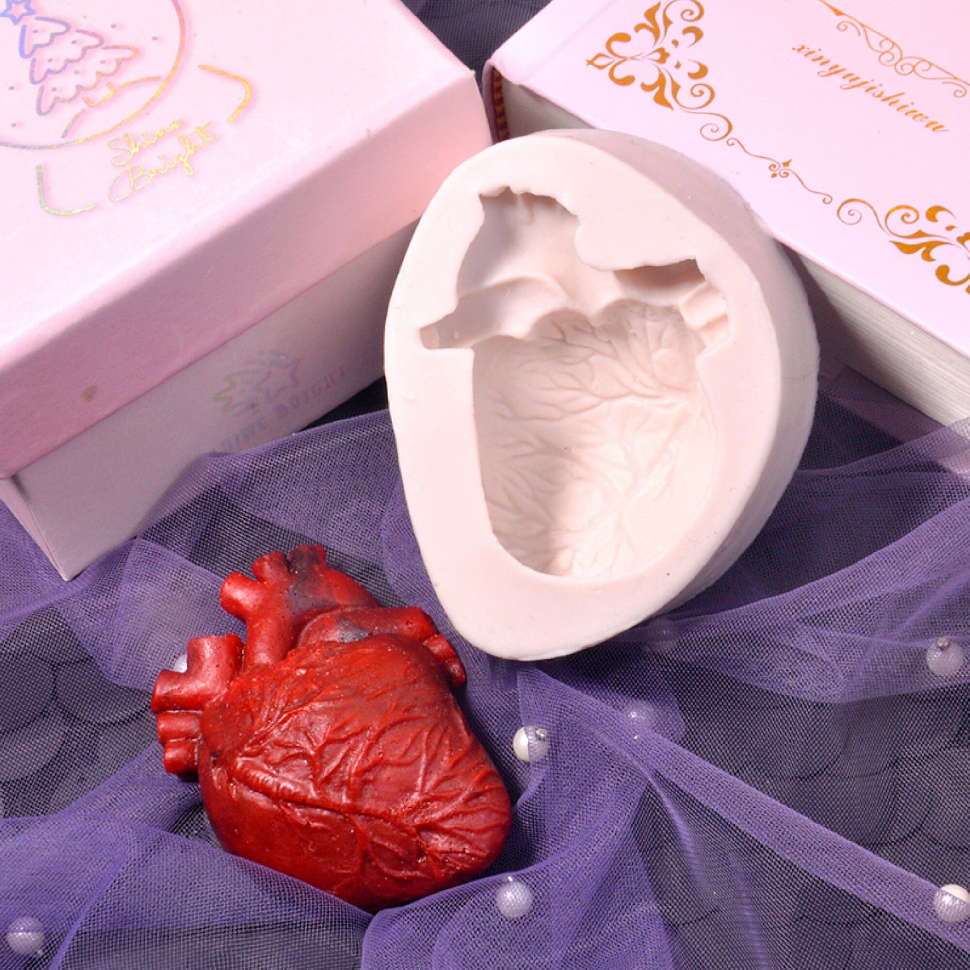 Anatomical Heart Mold / Mould Silicone Resin Chocolate Fondant | Etsy