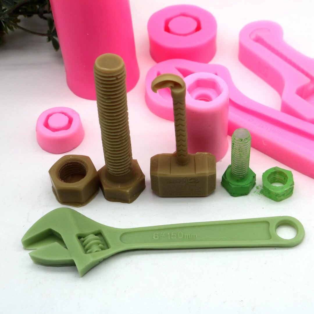 Screw Nut Wrench Hammer Silicone Mold: Chocolate, Candy, Cake ...