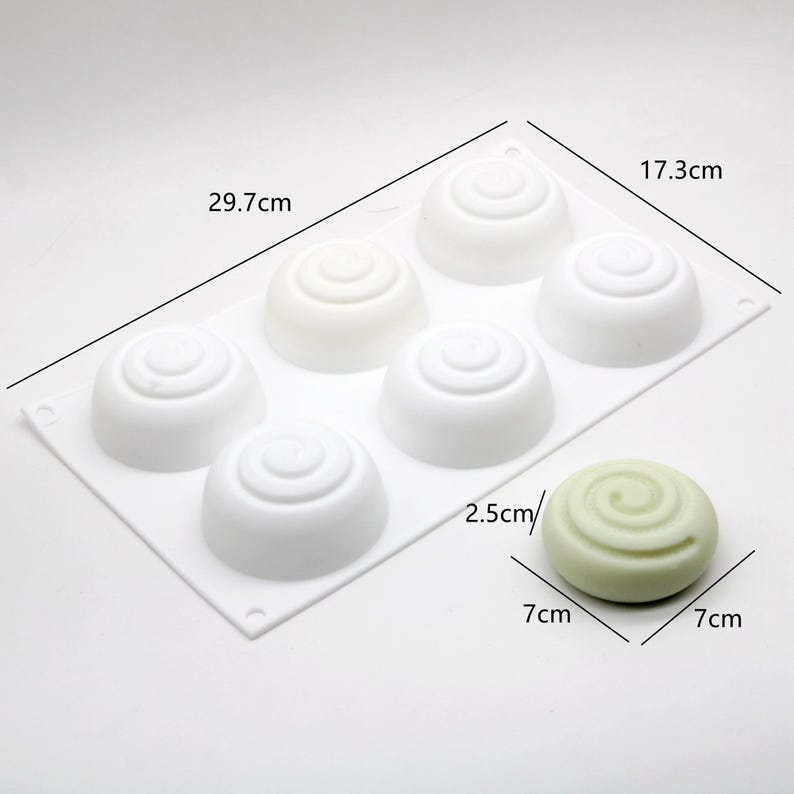 Whirlpool Silicone Mold: Mousse Cake, Soap, Lotion Bar Making - 6 ...