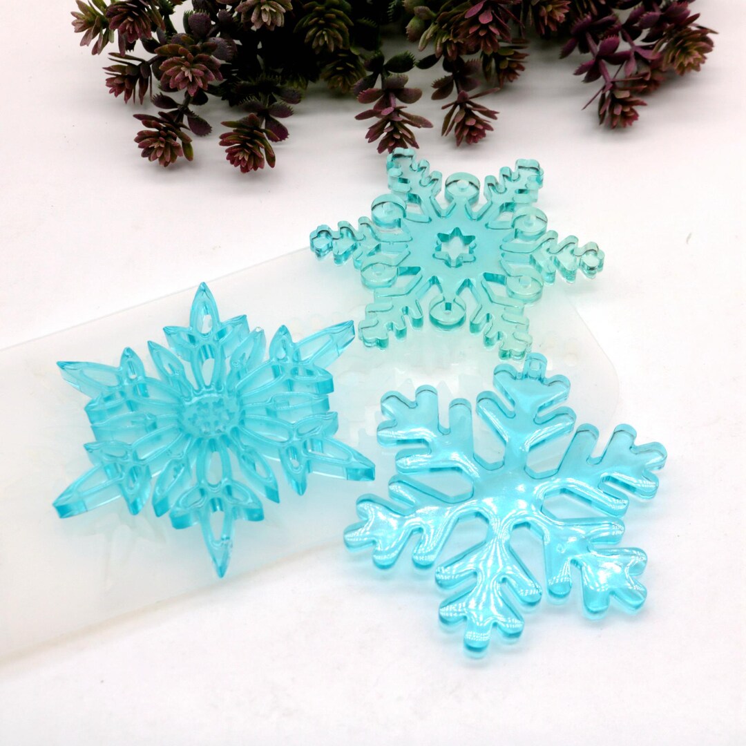 Snowflake Silicone Mold Mould : Epoxy Resin Keychain, Earring, Ornament ...