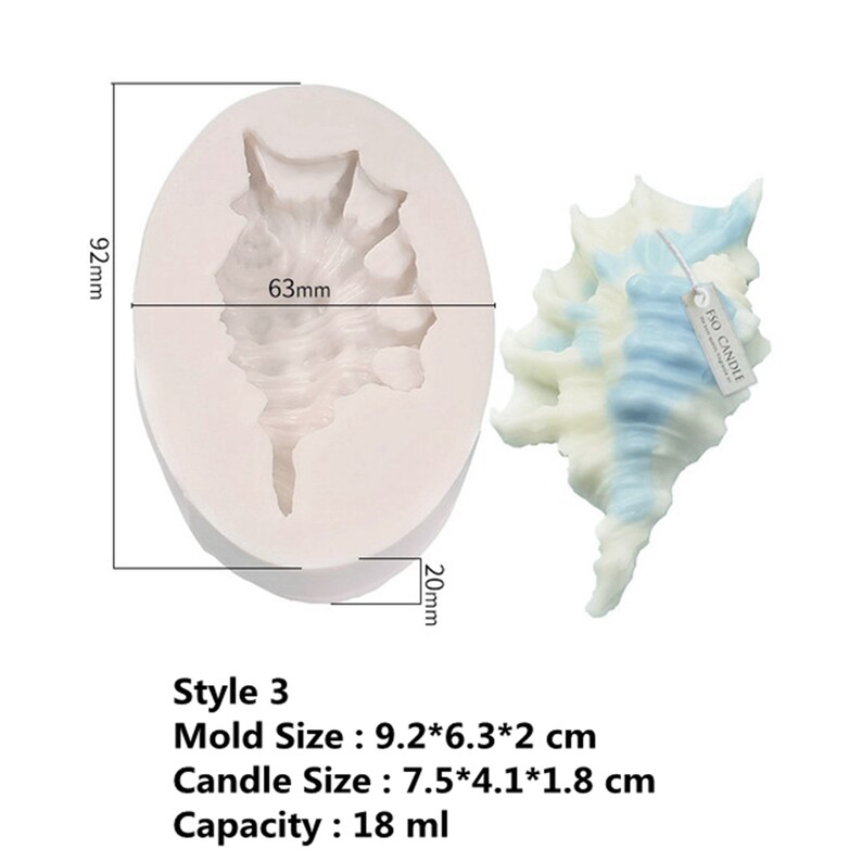 Silicone Conch Shell Mold for Handmade Chocolate Soy Wax | Etsy