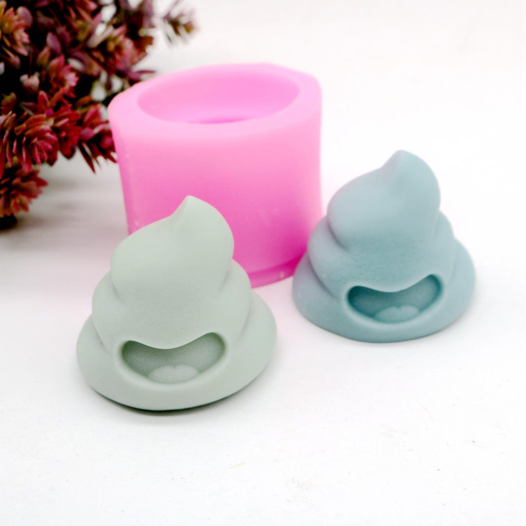 3D Silicone Poop Mold Funny Emoji Smilling POO Mold Chocolate Candy Ice ...