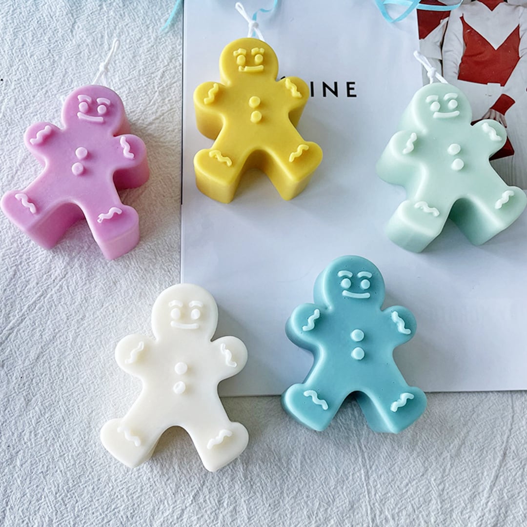Silicone Gingerbread Man Mold Handmade Cookies Chocolate Wax Candles ...