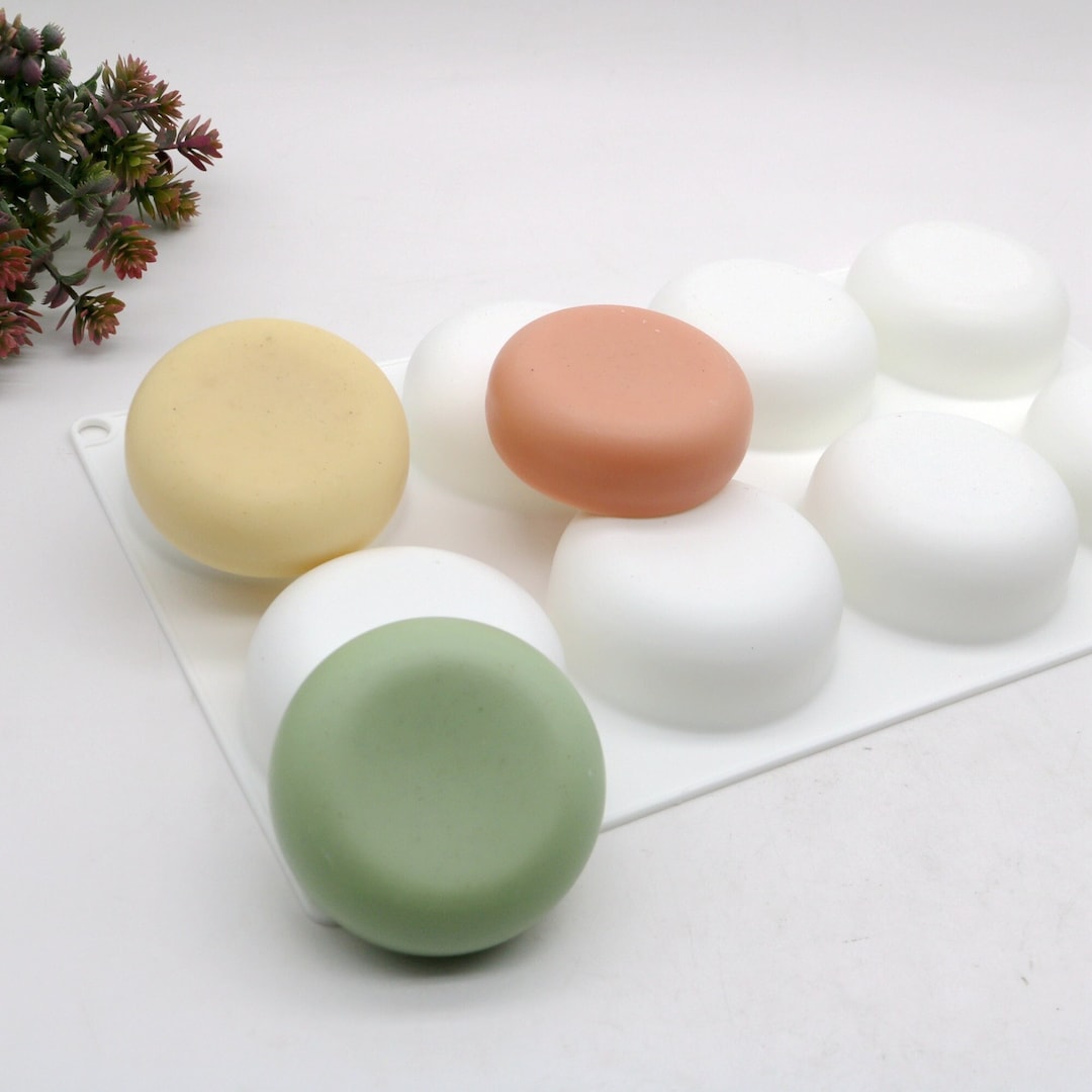 Set of 8 Silicone Oblate Mousse Mold - Pudding, Mousse Cake, Soap ...