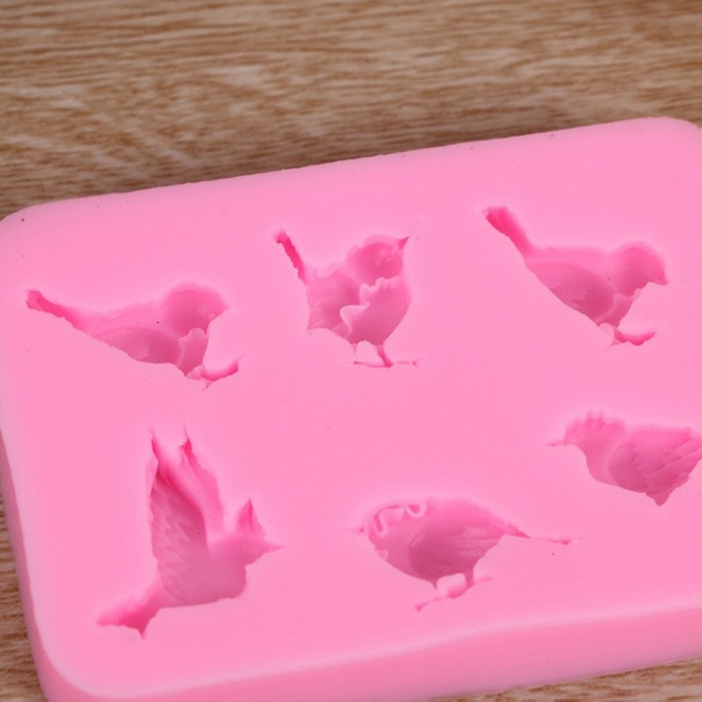 6 Cavities Silicone Bird Mold Bird Mould Silicone Bird - Etsy