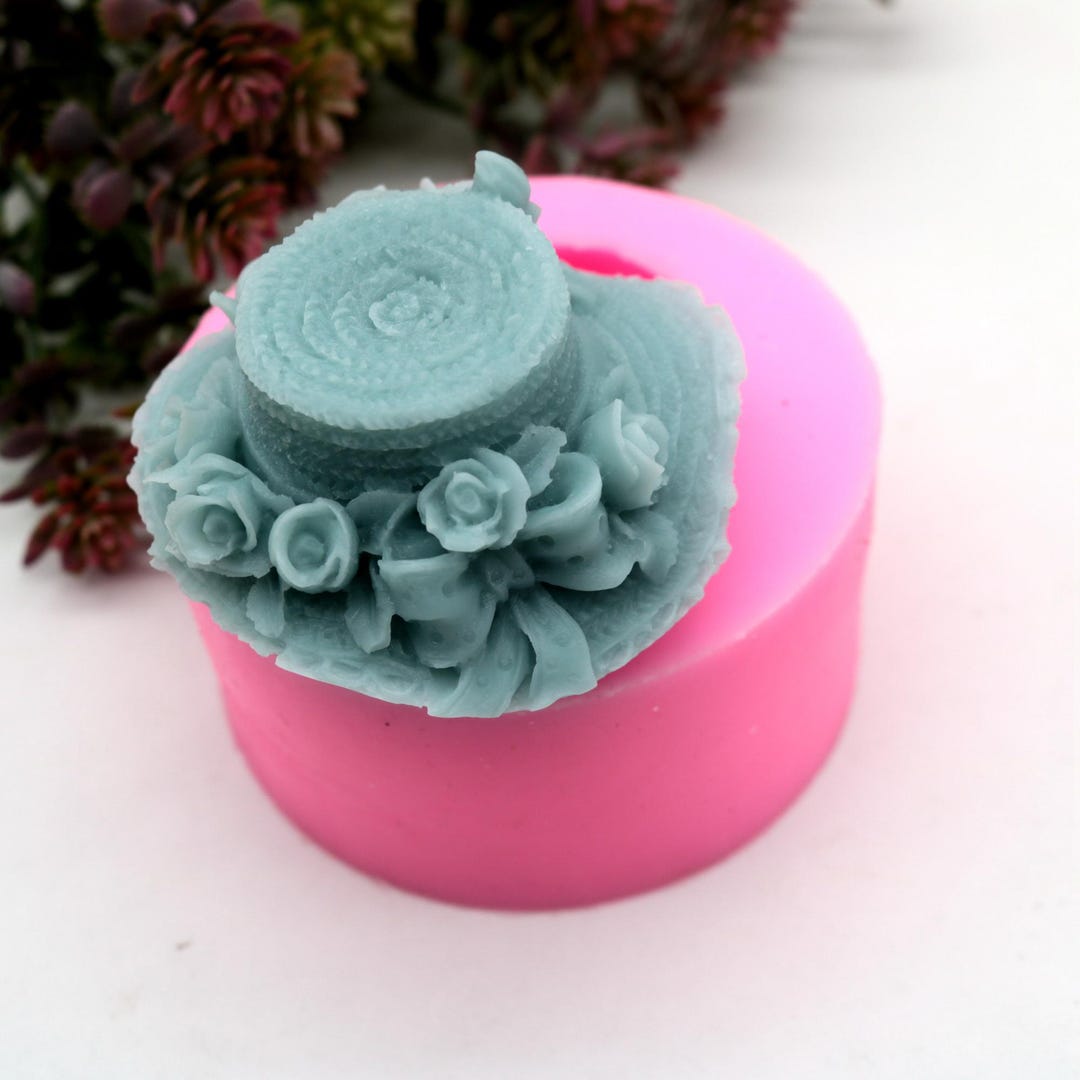 Silicone Straw Hat Molds for Chocolate Candy Jelly Cake Topper Resin ...