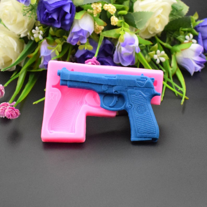 Gun Mold Cavity Depth 8.95.90.7cm Pistol Silicone Mould | Etsy