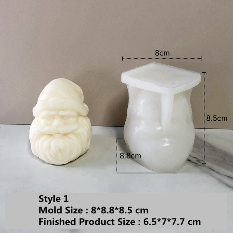 Silicone Santa Mould Christmase Trees Mold for Handmade Wax - Etsy