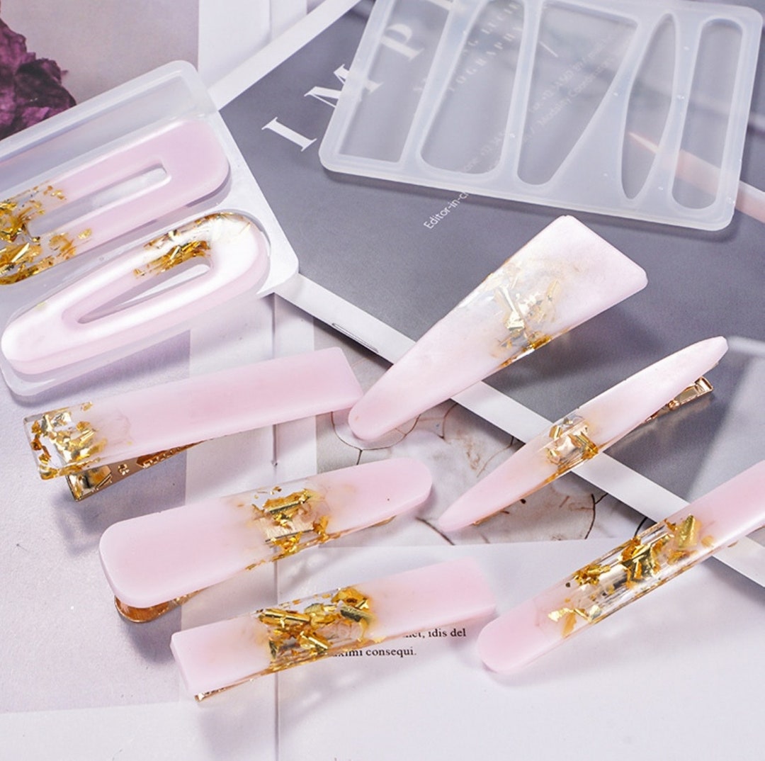 Hair Pin Castin Mold With Hair Snap Clip Silicone Resin Molds - Etsy