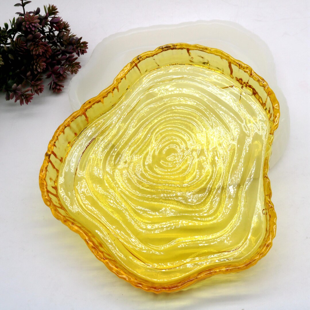 Large Tree Stump Tray Molds Silicone Plate Mold Epoxy Resin Storagetray ...