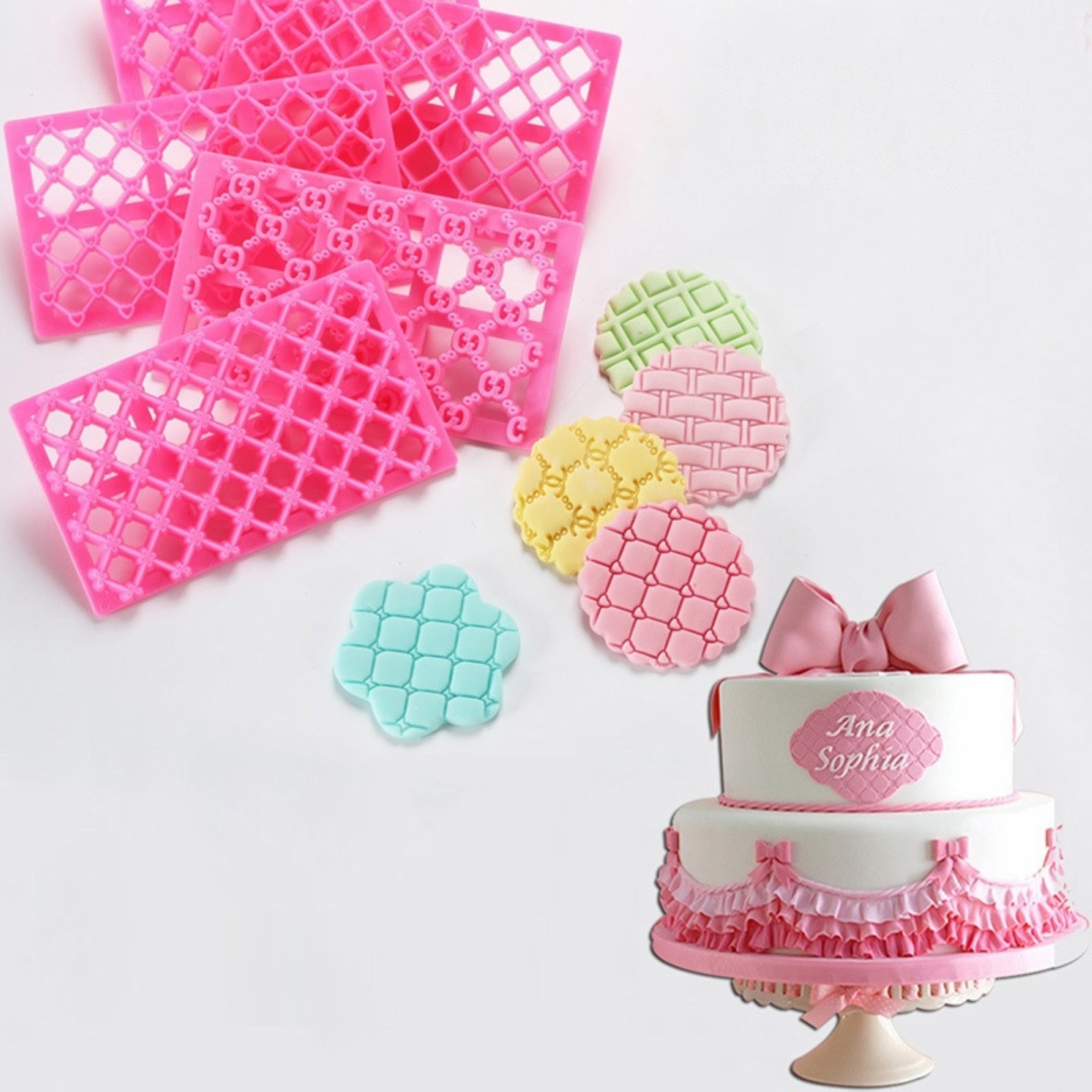 9pcs Cake Fondant Embosser Moulddifferent Patterns lace | Etsy