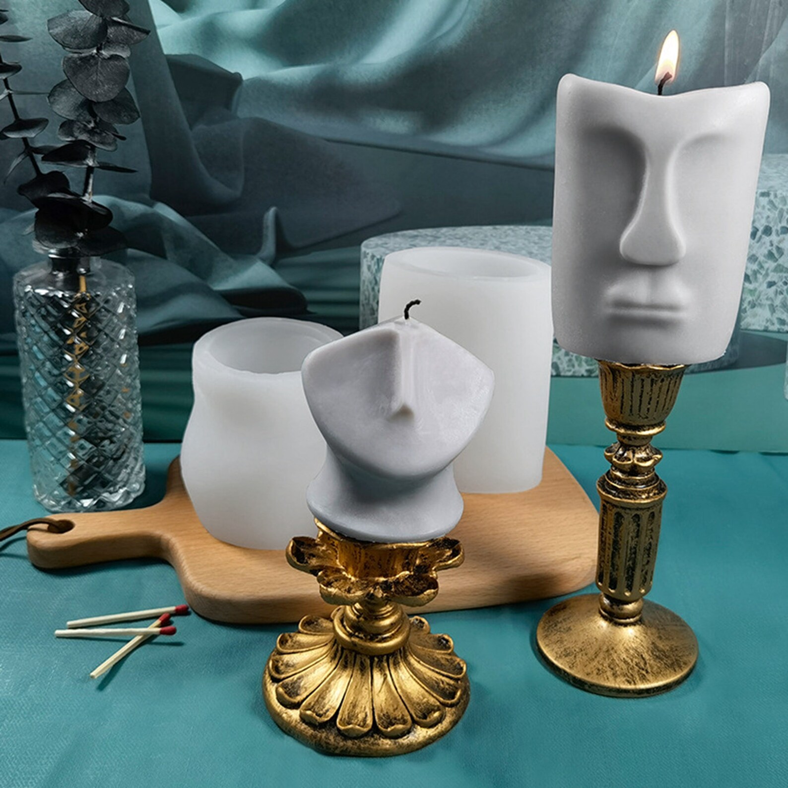 Abstract Candle Mold Homemade Scented Candle Mold Plaster Mold | Etsy