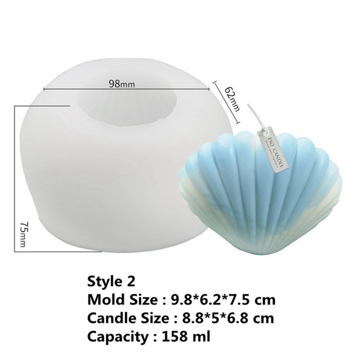 Silicone Conch Shell Mold for Handmade Chocolate Soy Wax | Etsy