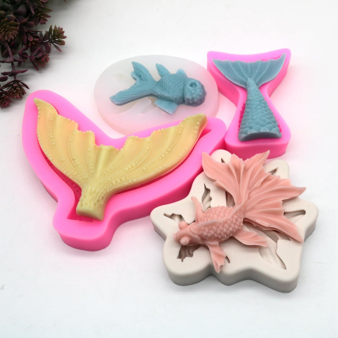 Silicone Goldfish Mold: Fish Tail, Clownfish, Chocolate, Candy, Cake ...