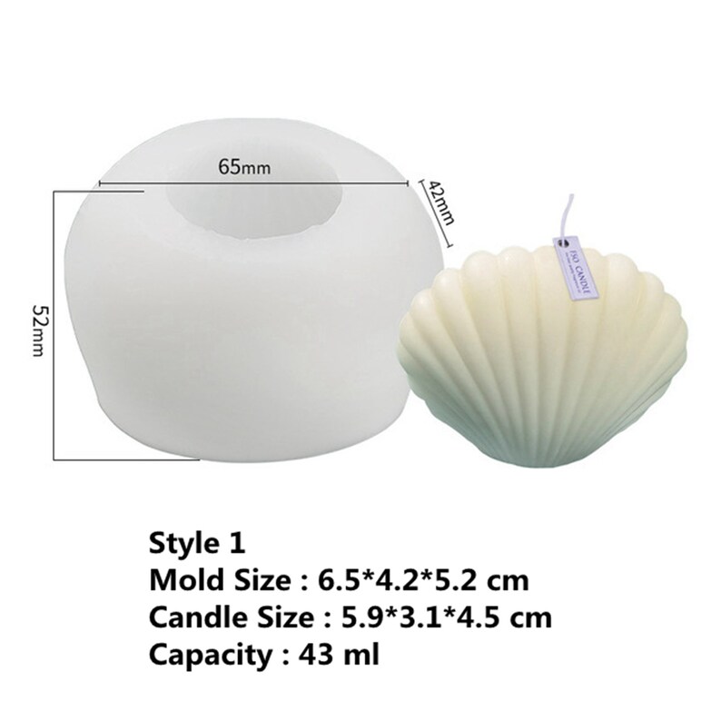 Silicone Conch Shell Mold for Handmade Chocolate Soy Wax | Etsy