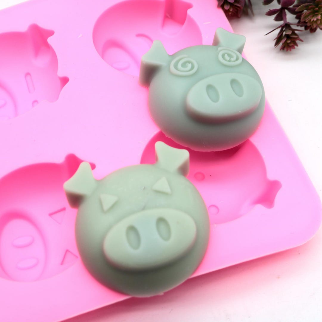Piglet Silicone Mold: 6-cavity Pig Candy, Jelly, Soap - Etsy
