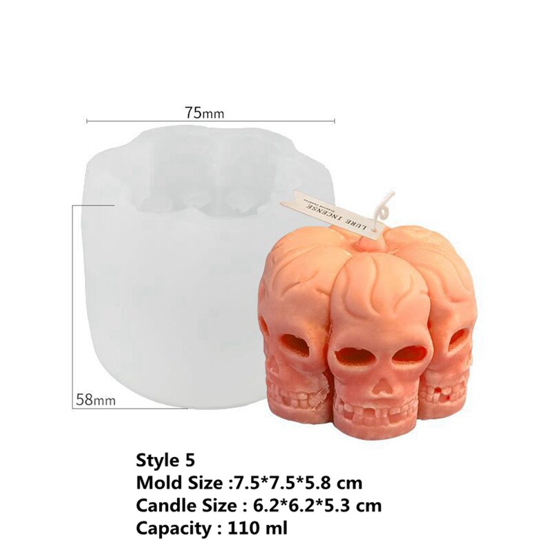 Halloween Silicone Mold Skeletons Zombies Pumpkin Mold for - Etsy