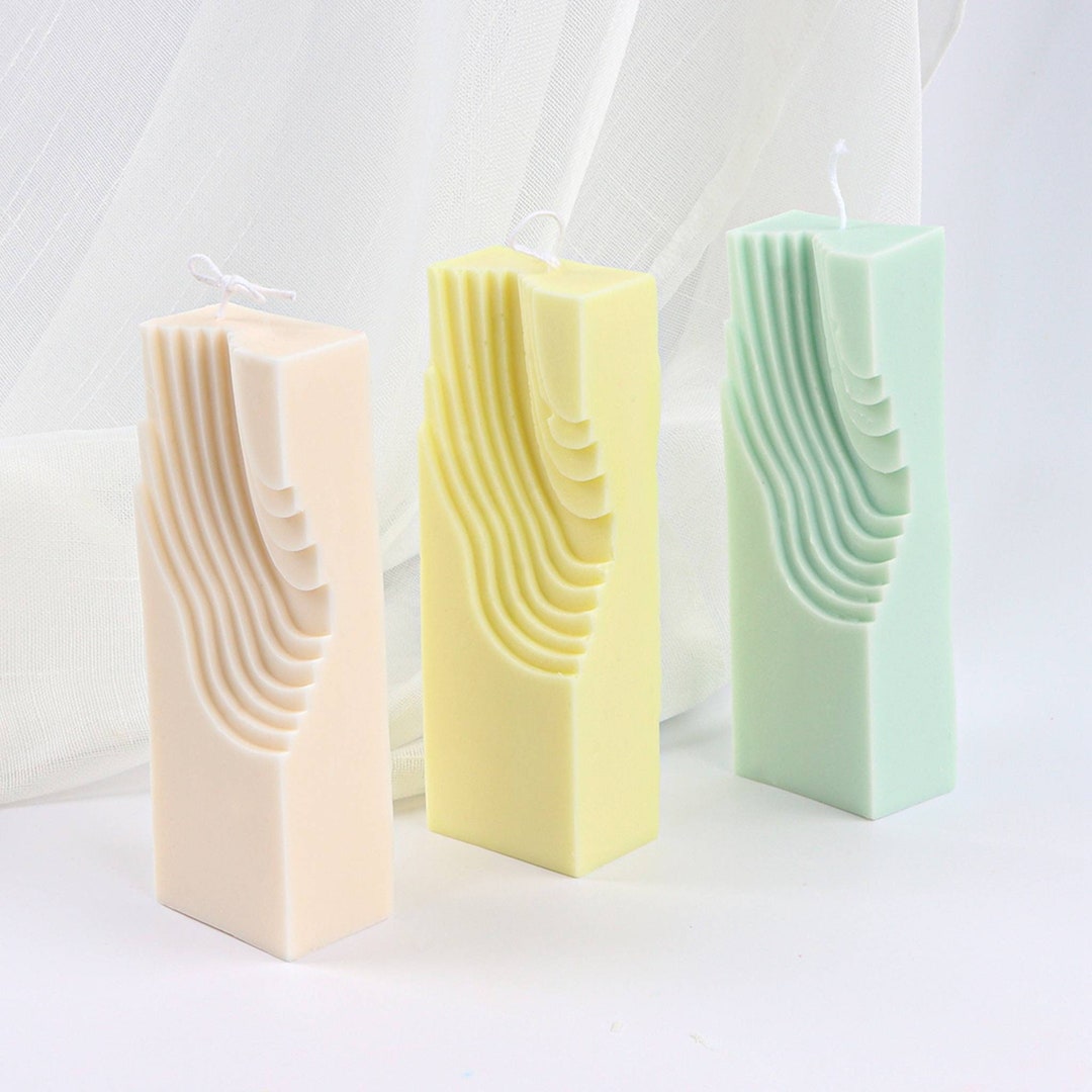 Silicone Ripple Soap Mold Handmade Wax Candles Lotion Bar Making Tool 2 ...