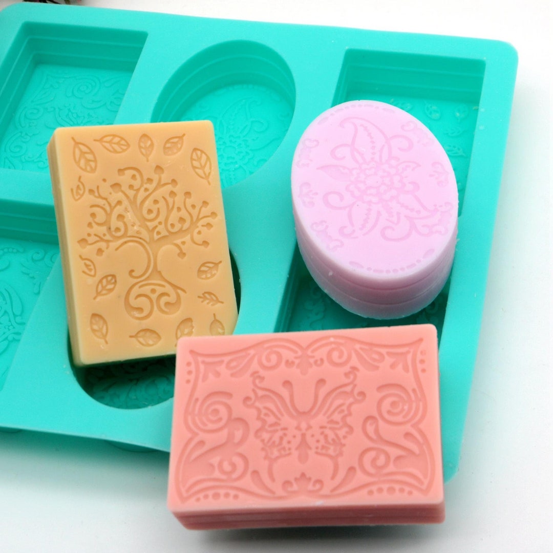 Square Soap Molds Set Silicone Soap Tool Soap Moulds Lotion Bar Making ...