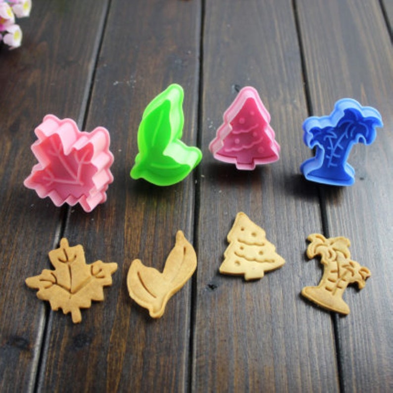 9 Styles Cookie Stamp and Cutter Cookie Molds Embosser Cutter | Etsy