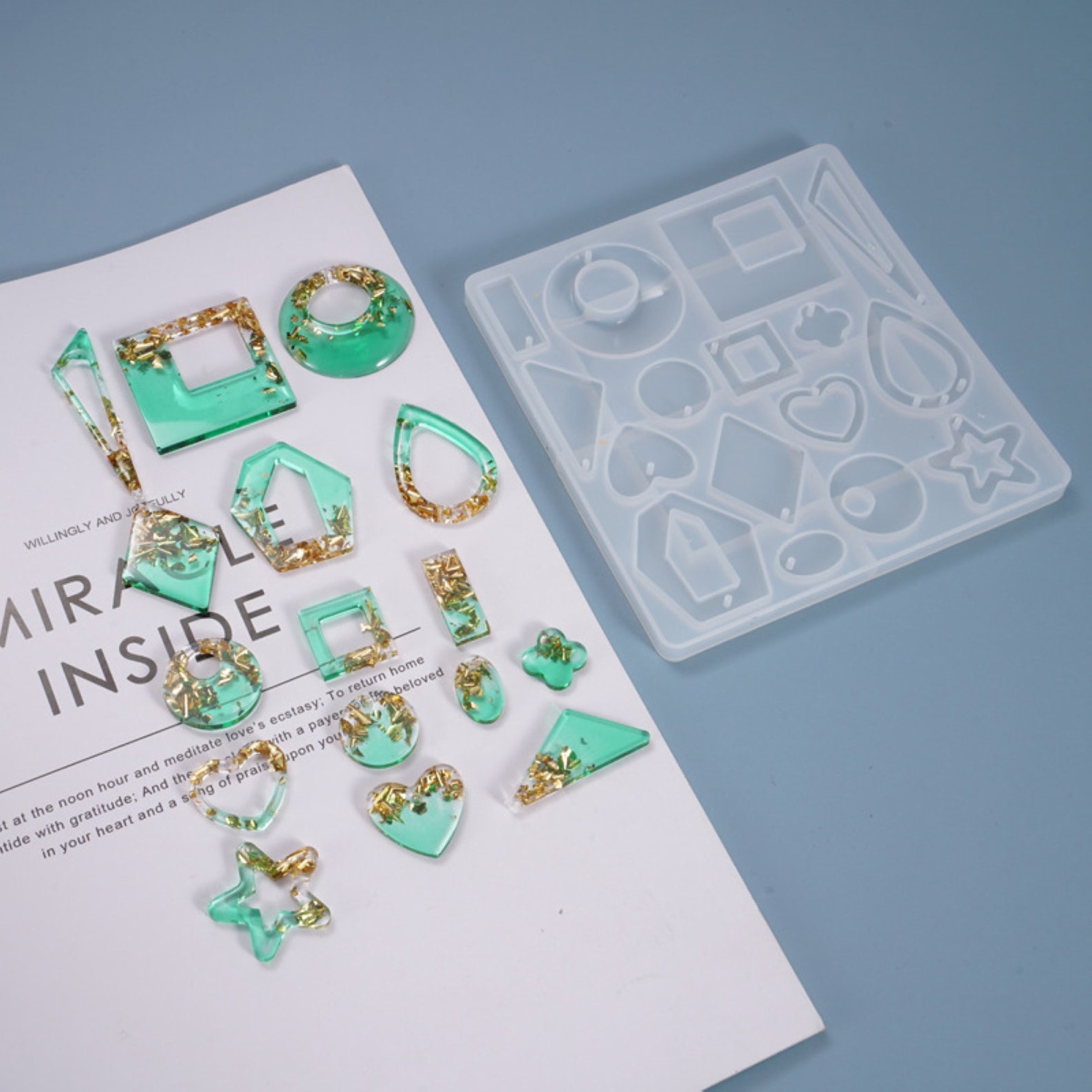 Clear Silicone Resin Mold for Keychain Earring Pendant Jewelry - Etsy