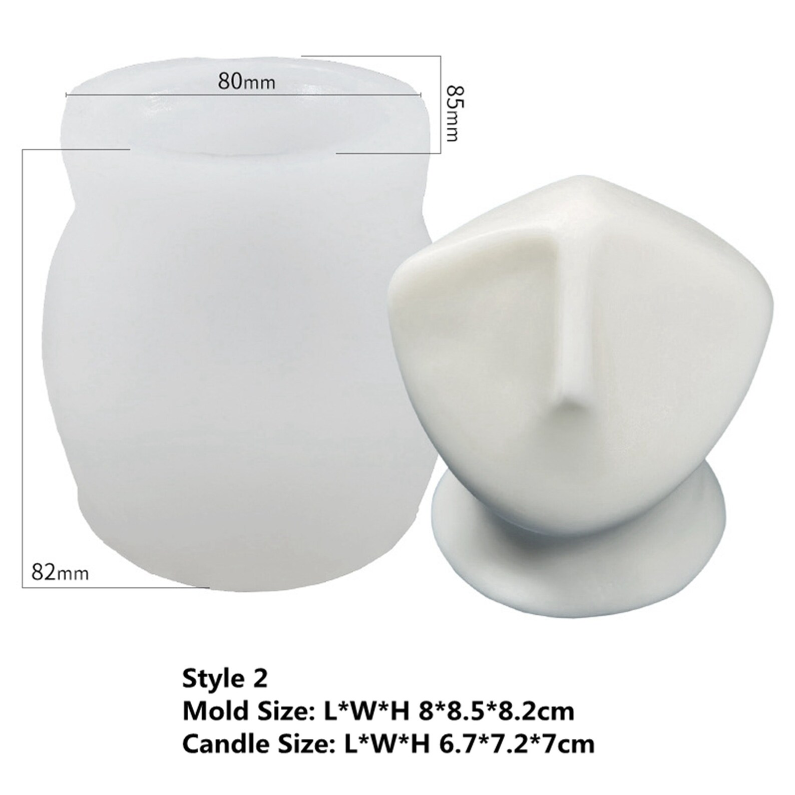 Abstract Candle Mold Homemade Scented Candle Mold Plaster Mold | Etsy