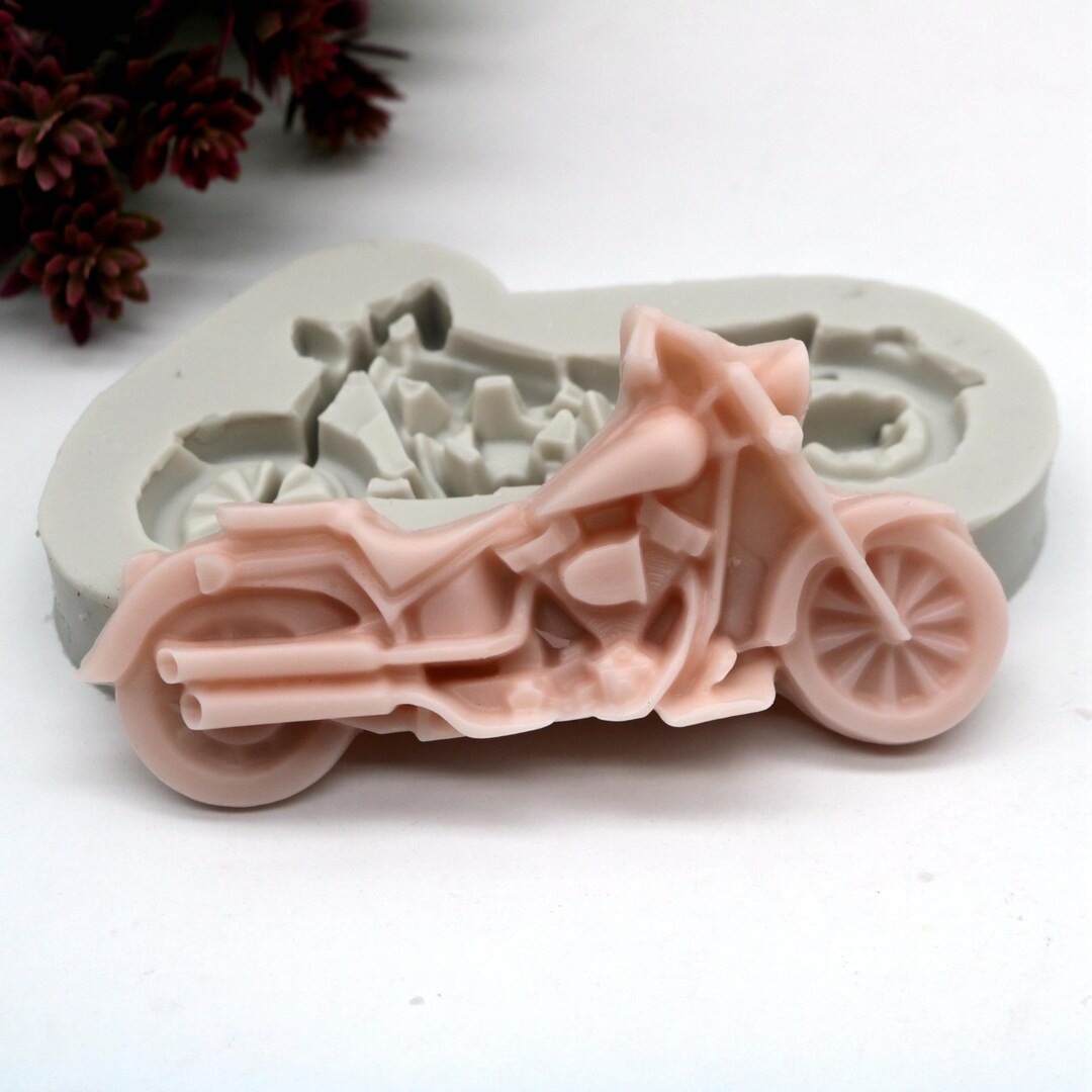 Silicone Motorcycle Mold for Chocolate Fondant Cake Decoration Epoxy ...