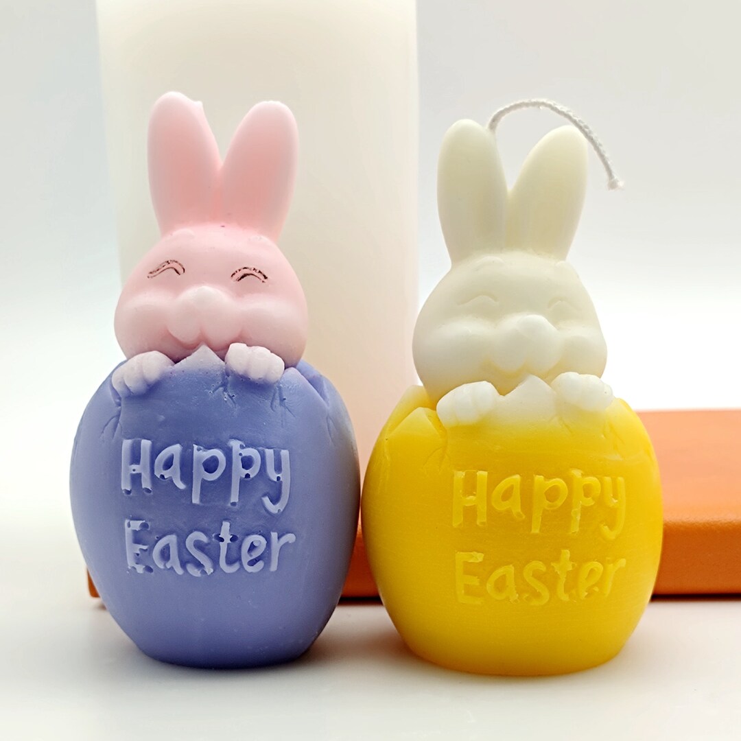 Easter Bunny Mold Silicone for Handmade Candles Resin Ornaments Making ...