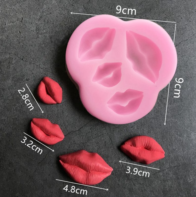 Silicone Chocolate Mold Lips Mould Heart Rose Mold for Fondant - Etsy