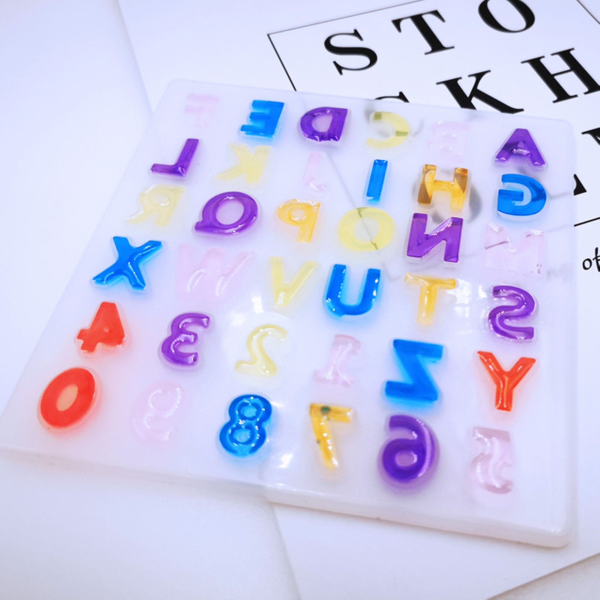 3D Epoxy Resin Mold Letters and Numbers for Earring Pendant | Etsy