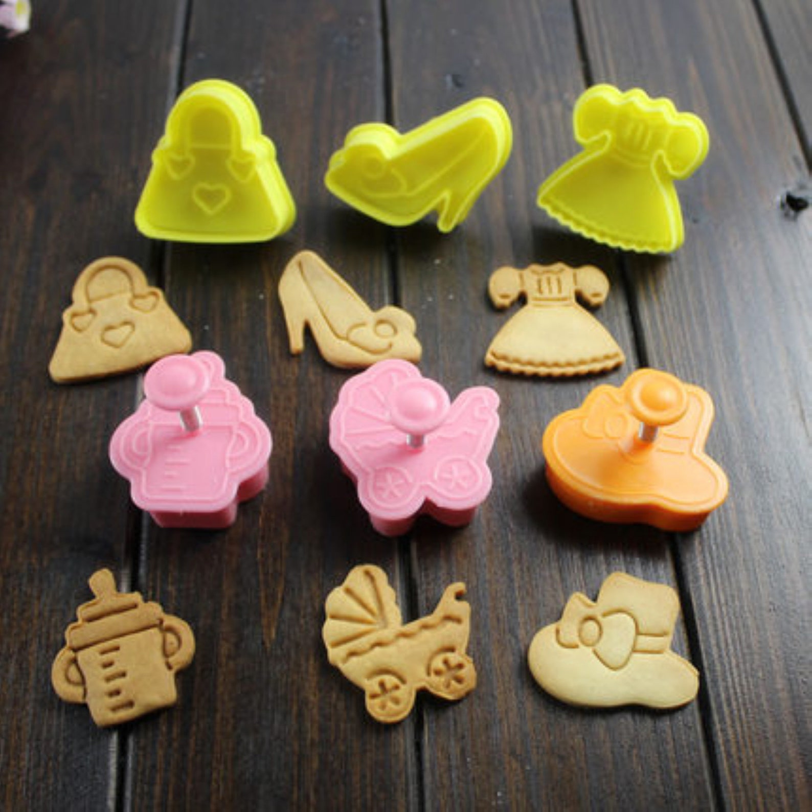 9 Styles Cookie Stamp and Cutter Cookie Molds Embosser Cutter - Etsy