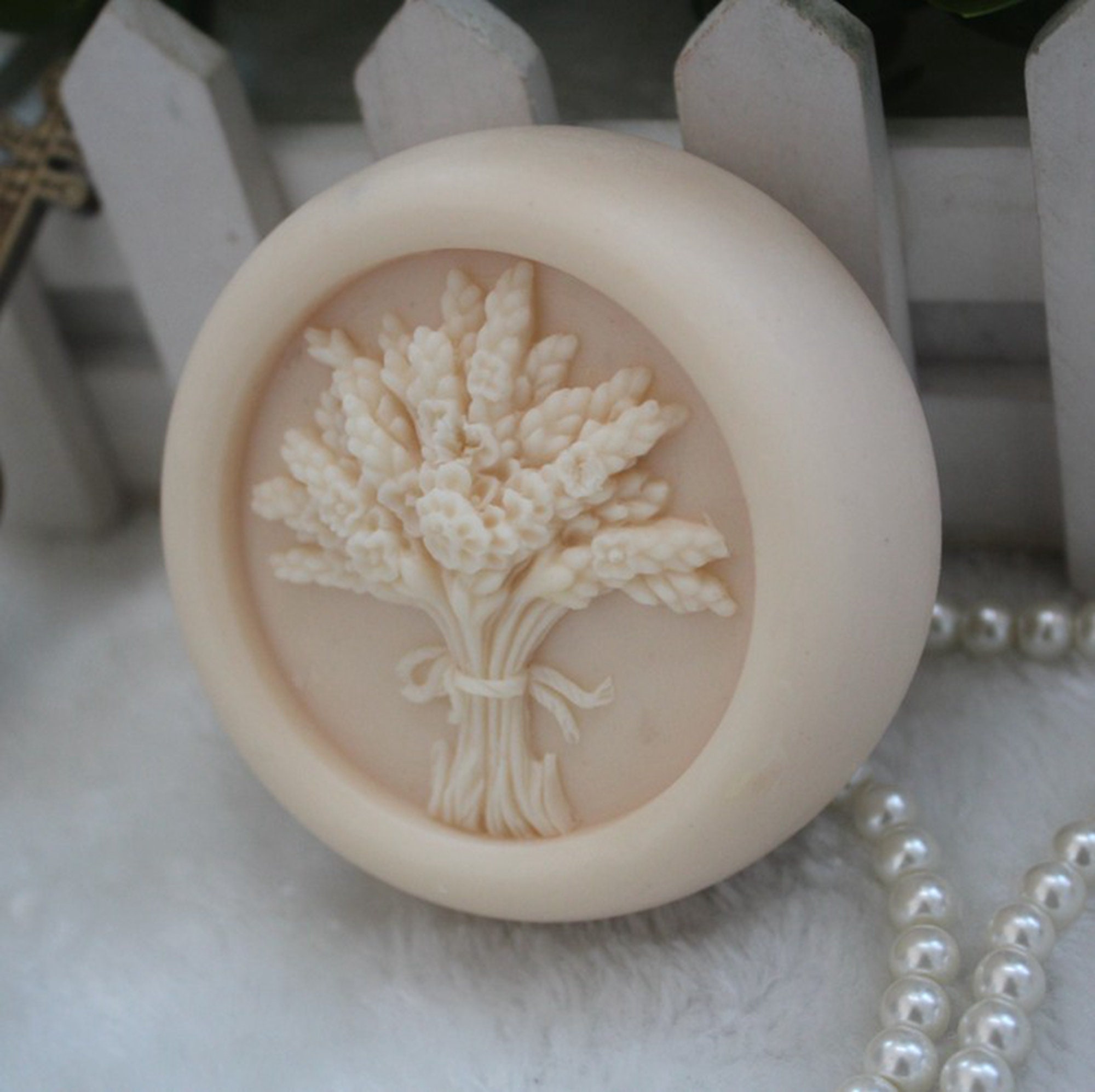Silicone Lavender Soap Mold Round Lotion Bar Mould Handmade - Etsy