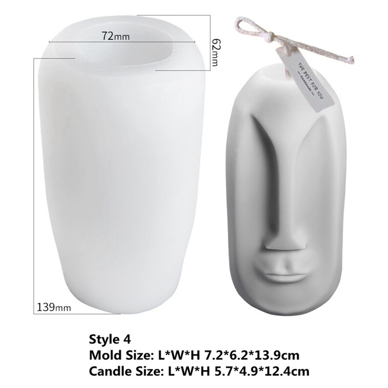 Abstract Candle Mold Homemade Scented Candle Mold Plaster Mold | Etsy