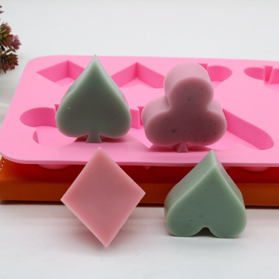 Silicone Playing Cards Mold for Chocolate Pudding Mini Soap Making Tool ...