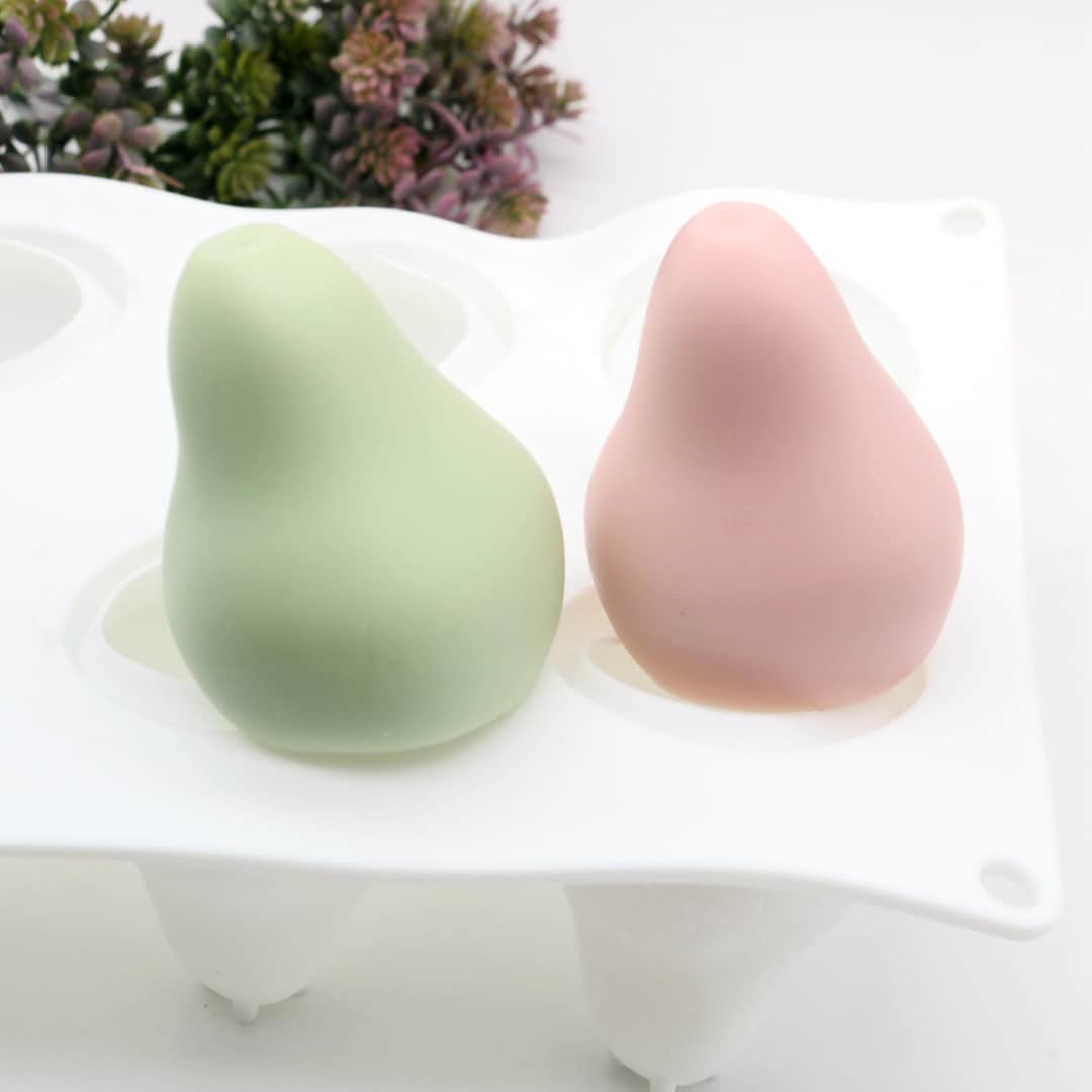 Pear Silicone Mold: 8-cavity Mousse Cake, Soap, Candle Making 2 Style ...