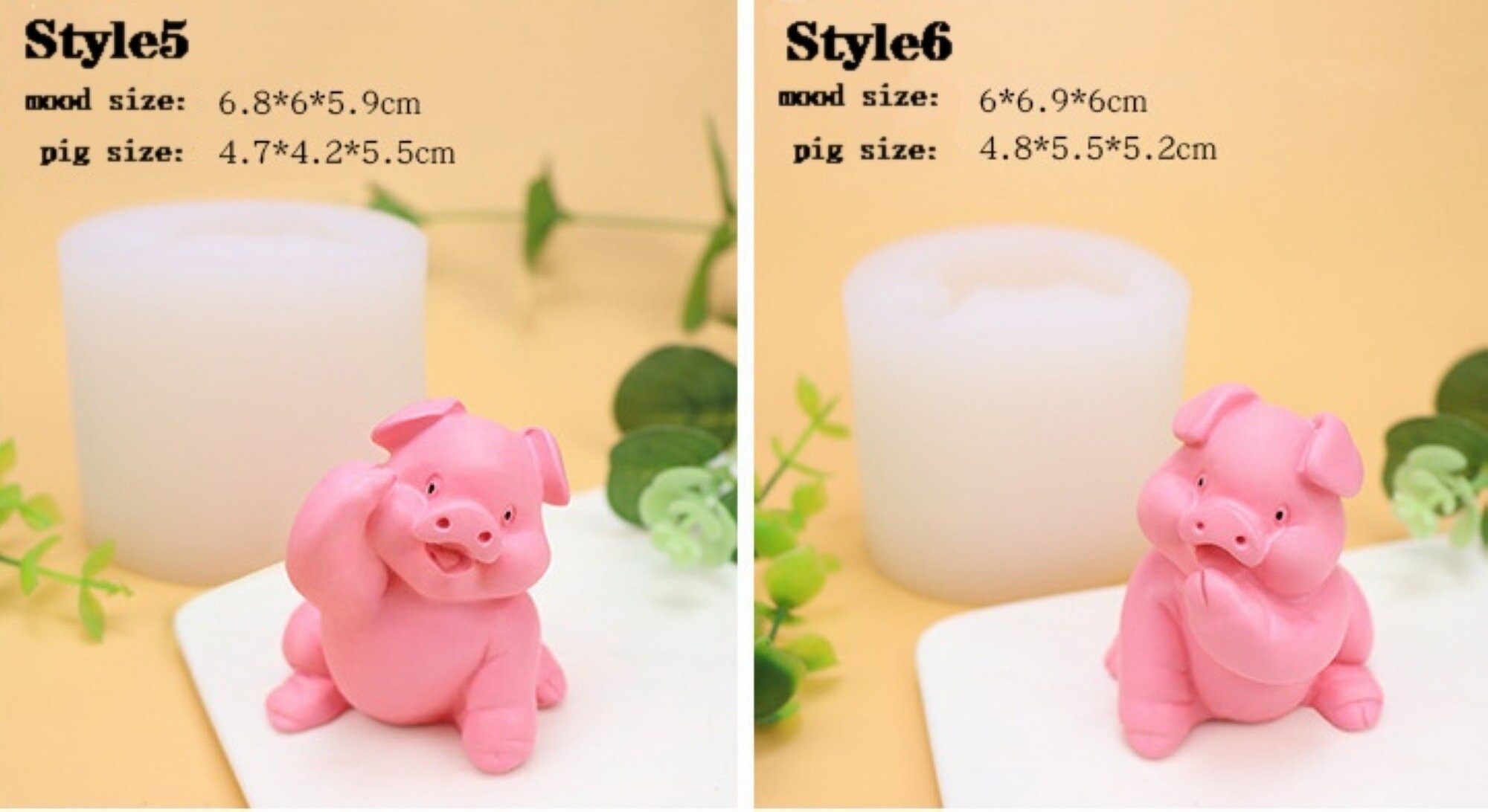 Cute Pig Mold Silicone for Mousse Cake Chocolate Ice Candle - Etsy