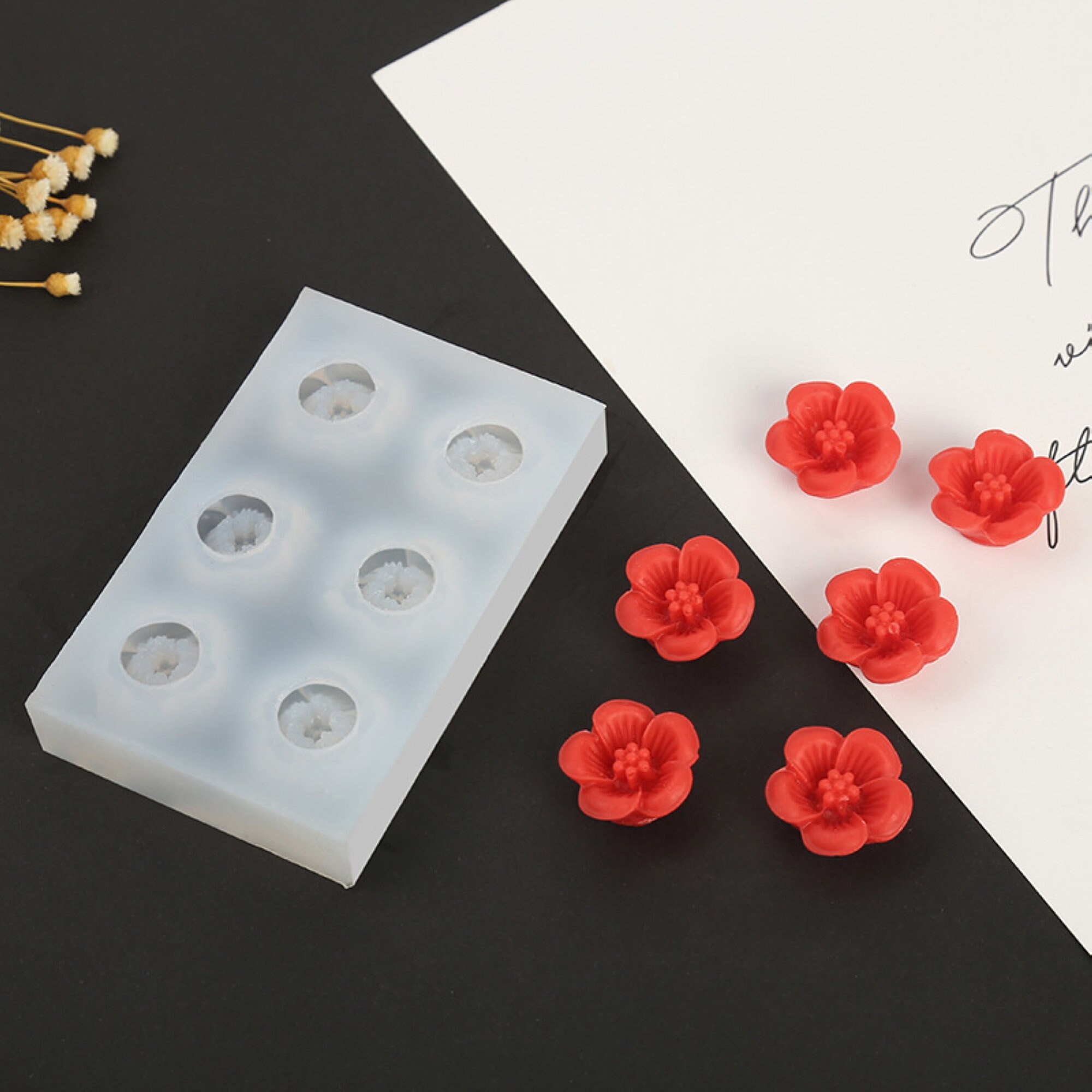 Plum Blossom Mold Silicone Flower Mold for Fondant Candy - Etsy