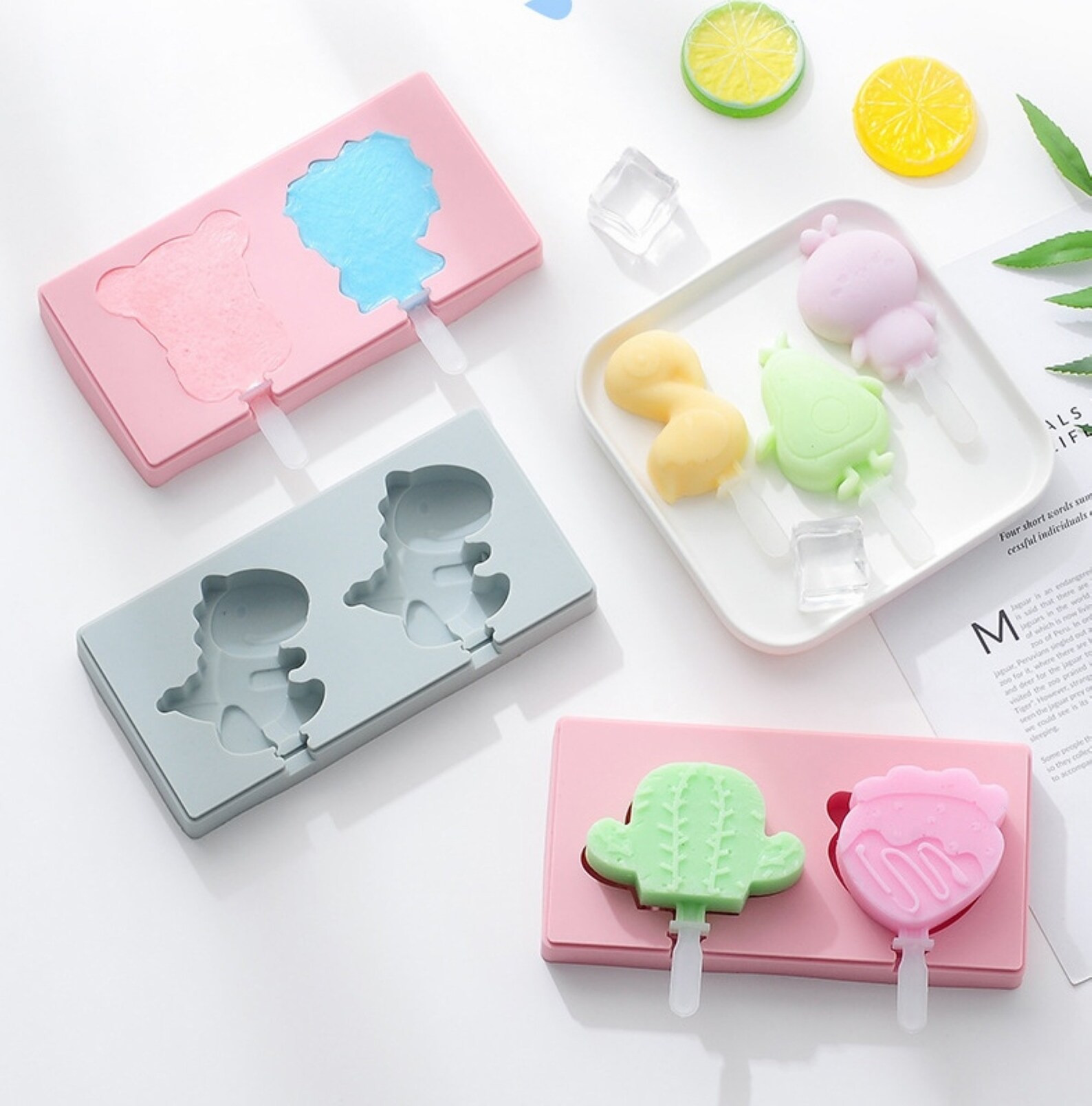 Cute Popsicle Molds With Lid 20 Sticks Animals Cakesicle POP - Etsy
