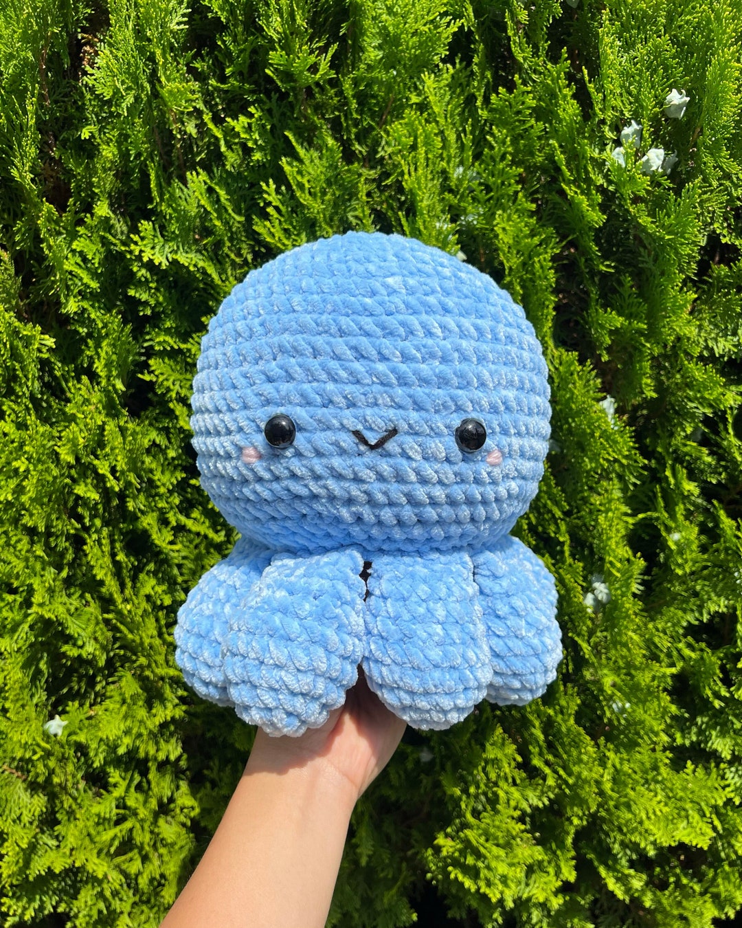 Crochet Giant Fluffy Octopus Plushie - Etsy