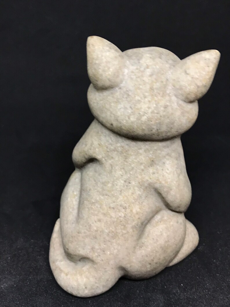 Vintage Quarry Critters Cat Figurines , Vintage Stone Sculpture, Second ...