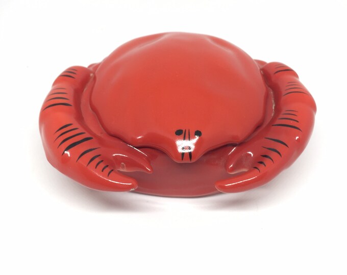 Vintage Red Crab Pot / Dishes With Lids, Czechoslovakia - Etsy